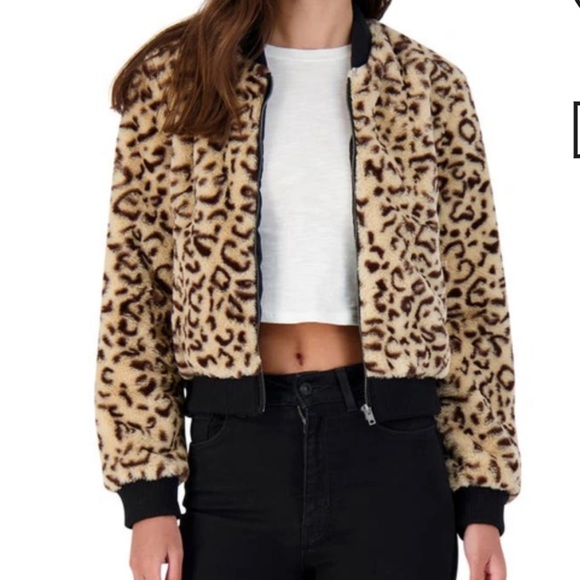 BB Dakota | Jackets & Coats | Meow Factor Faux Fur Bomber Jacket Bb ...